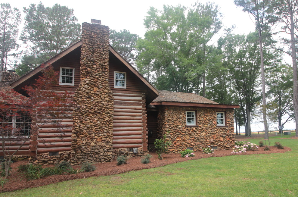 Rabbit Ridge Farm - Log Cabin Master Bath, Dressing Room & Laundry Room ...
