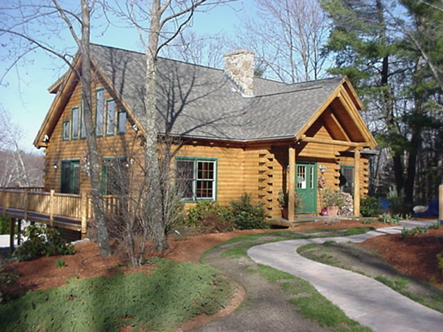 Real Log Home Model - Rustic - Exterior - Boston - by Cm Allaire And ...