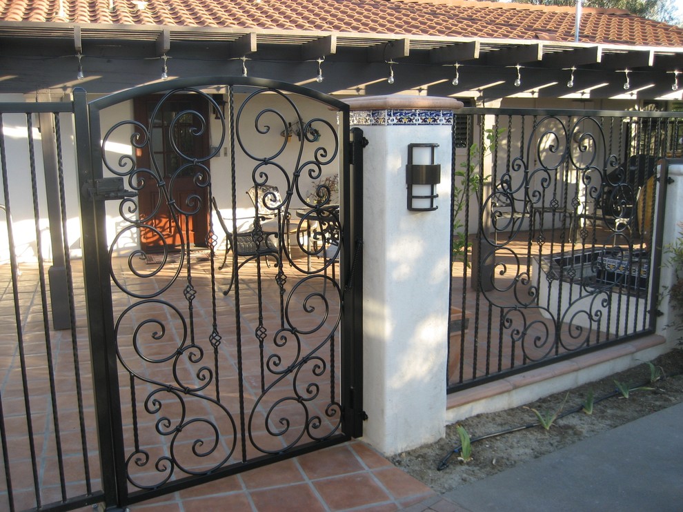 Rear Gate with Ornate Bronze Lever Latch 60-350 - Mediterranean ...