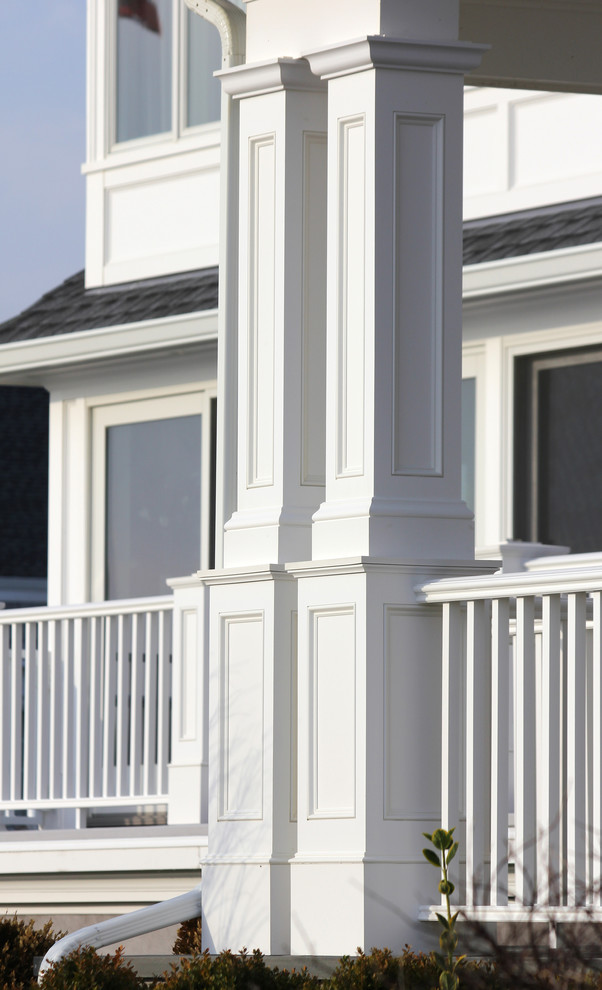 Recessed PVC Column Wraps - Beach Style - Exterior - New York - by ...