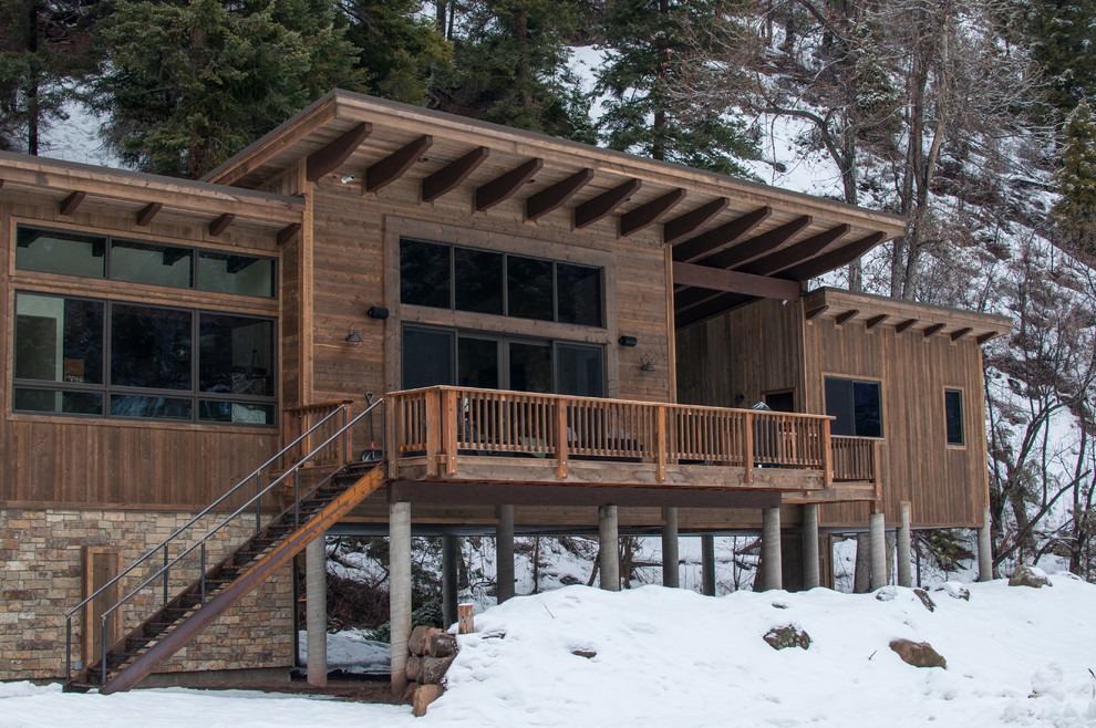 Reclaimed Circle Sawn Spruce Siding - Modern - Exterior - Albuquerque ...