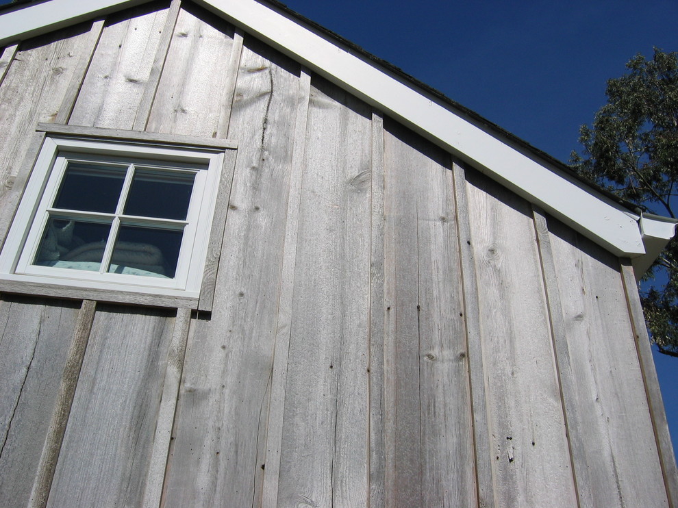 reclaimed wood detail at facade - Rustic - Exterior - San Francisco ...