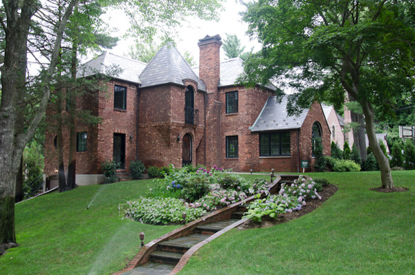 Tudor Style Brick House Normandy French Normandy House New Canaan,