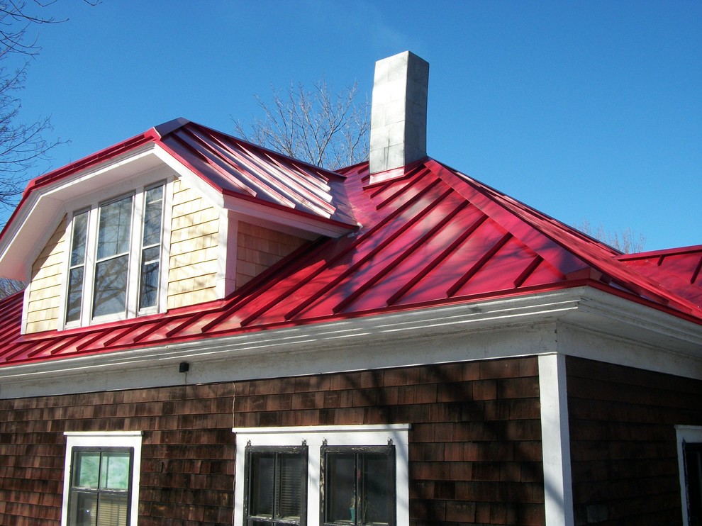 Red Metal Roof by Horch Roofing - Traditional - Exterior - Portland ...