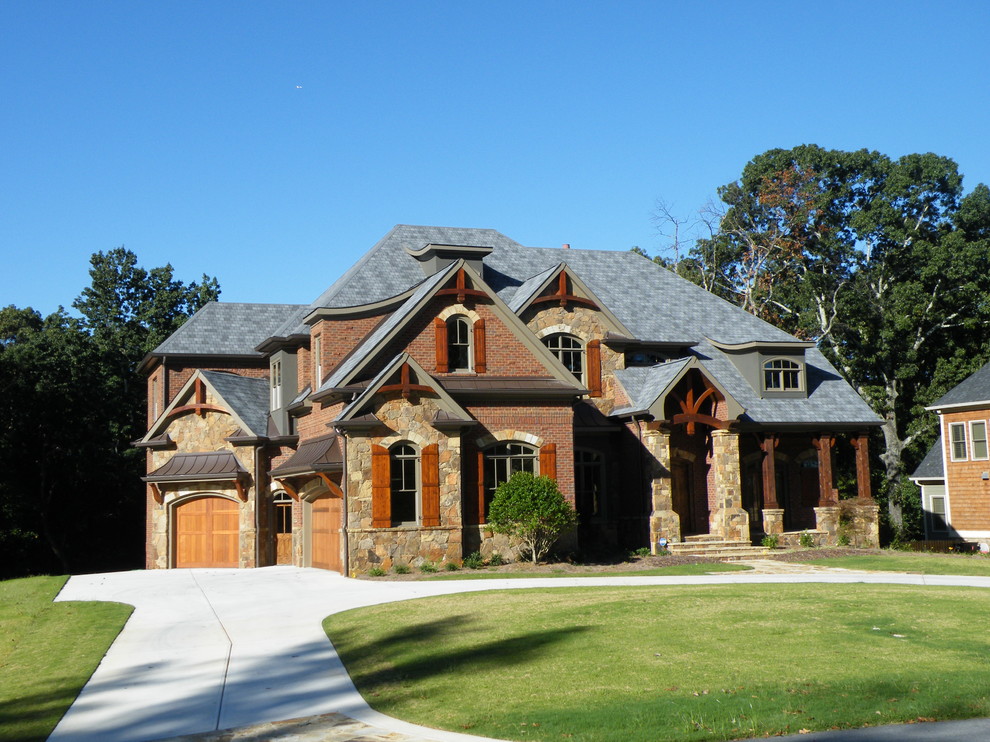 "Refined Rustic" Custom Home in Vinings - Rustic - Exterior - Atlanta ...