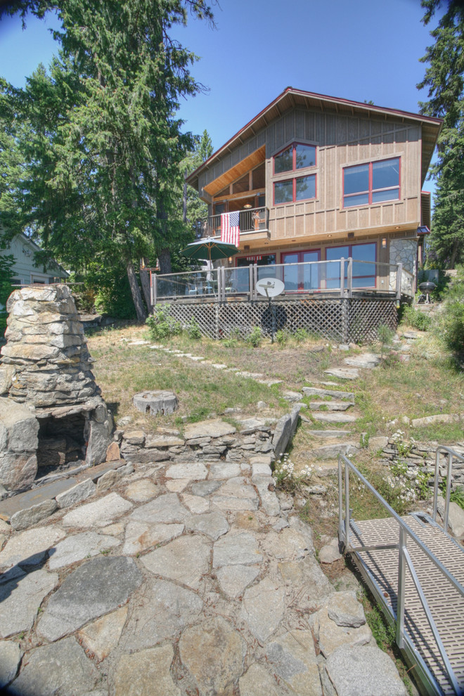 Renovating A Gem at Diamond Lake - Rustic - House Exterior - Seattle ...