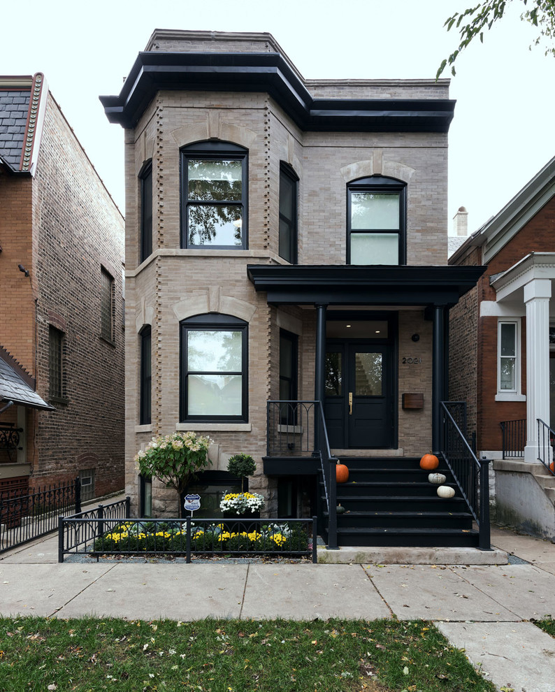 Restored Historic Front Facade - Traditional - Exterior - Chicago - by ...