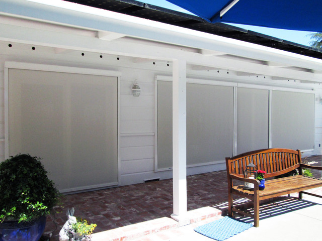 Retractable Sun Screens - Doors - Traditional - Exterior - San ...