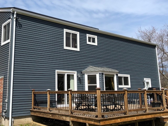 Ridge Siding - Midnight Blue & Terra Rosa Stone | Alpha Windows ...
