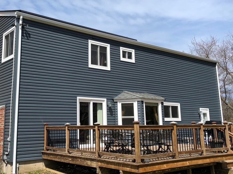 Ridge Siding - Midnight Blue & Terra Rosa Stone | Alpha Windows ...