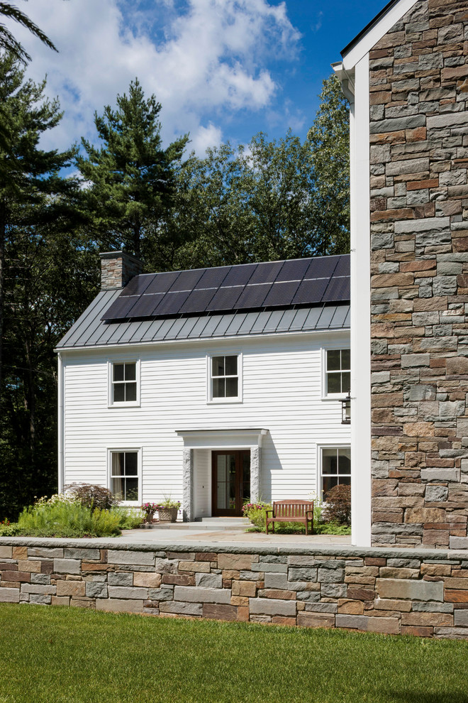 Riverfront Farmhouse- Front Facade - Farmhouse - Exterior - Boston - by ...