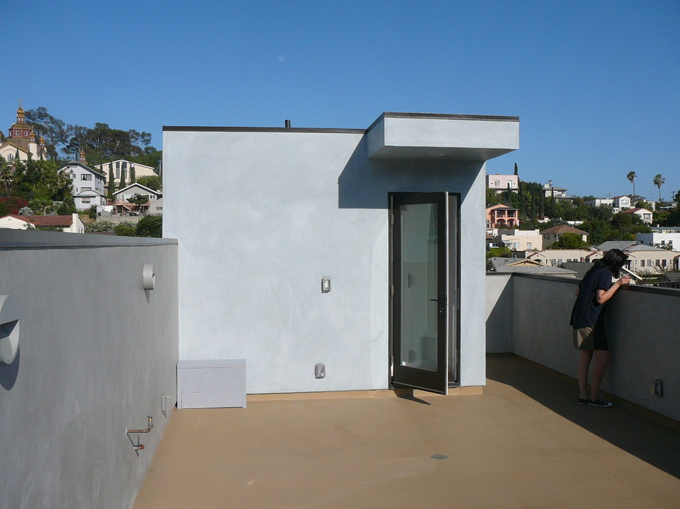 Roof Deck stair tower - views to the surrounding hillside and downtown ...