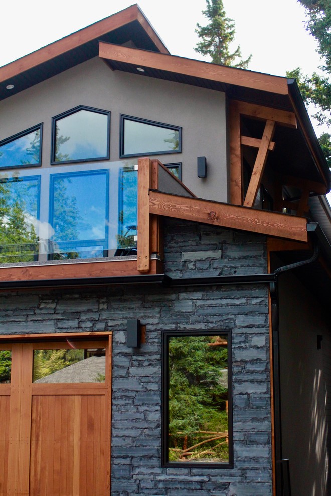 Rooftop Terrace w/ Glass Rail - Rustic - Exterior - Calgary - by New ...