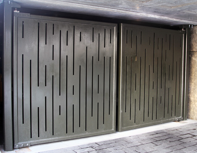 Rubbish Bin Storage Doors - Modern - House Exterior - Boston - by Ocean ...