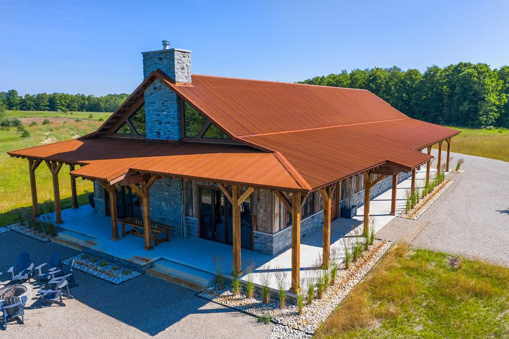 Rustic Barndominium - Rustic - Exterior - Other - by Bridger Steel, Inc ...
