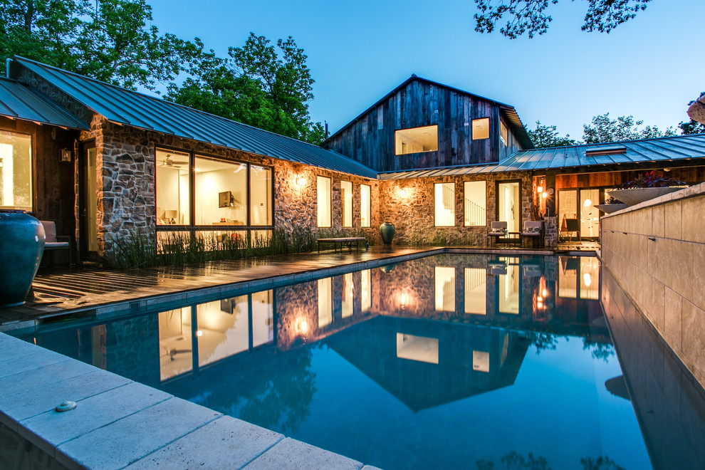 Rustic Barnwood Farmhouse in Dallas, TX - Modern - Exterior - Dallas ...