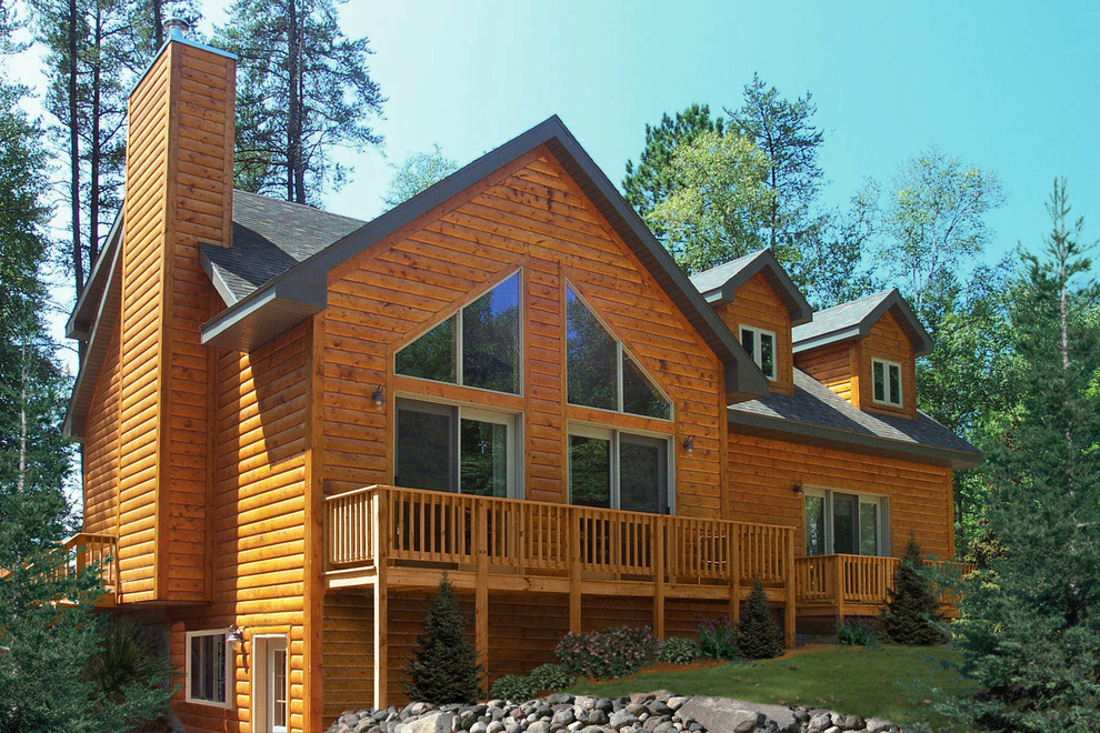 Rustic Cabin Home - Rustic - Exterior - Minneapolis - by Wausau Homes ...