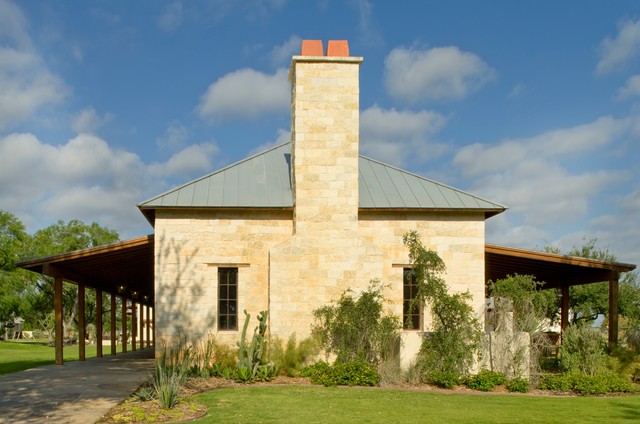 Rustic Hacienda Style Texas Ranch - American Southwest - House Exterior ...