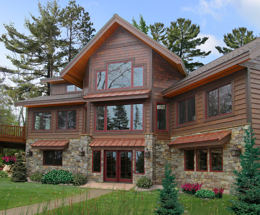 Rustic Lake Cabin Homes - Rustic - Exterior - Minneapolis | Houzz