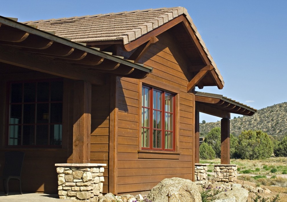 Rustic Ranch Homes Back - Rustic - Exterior - Phoenix - by Fisher ...