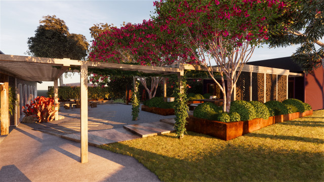 Rustic Rural Australian Courtyard Design - Contemporary - Exterior ...