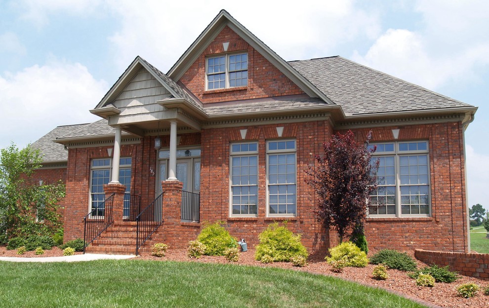 Rustic Village Oversize Tumbled brick with Red mortar - Traditional ...