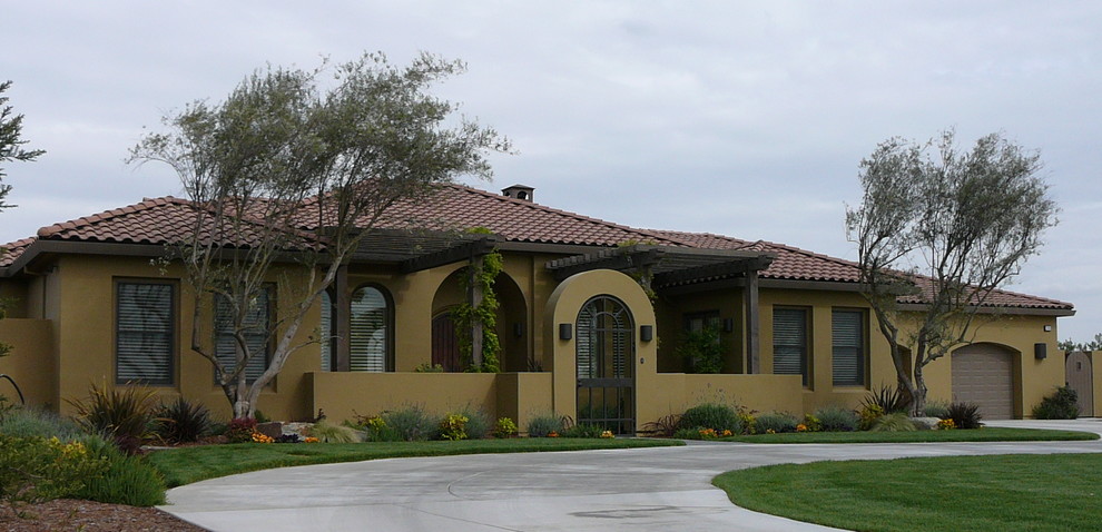 Santa Barbara Style Custom Home - Mediterranean - Exterior - Sacramento ...