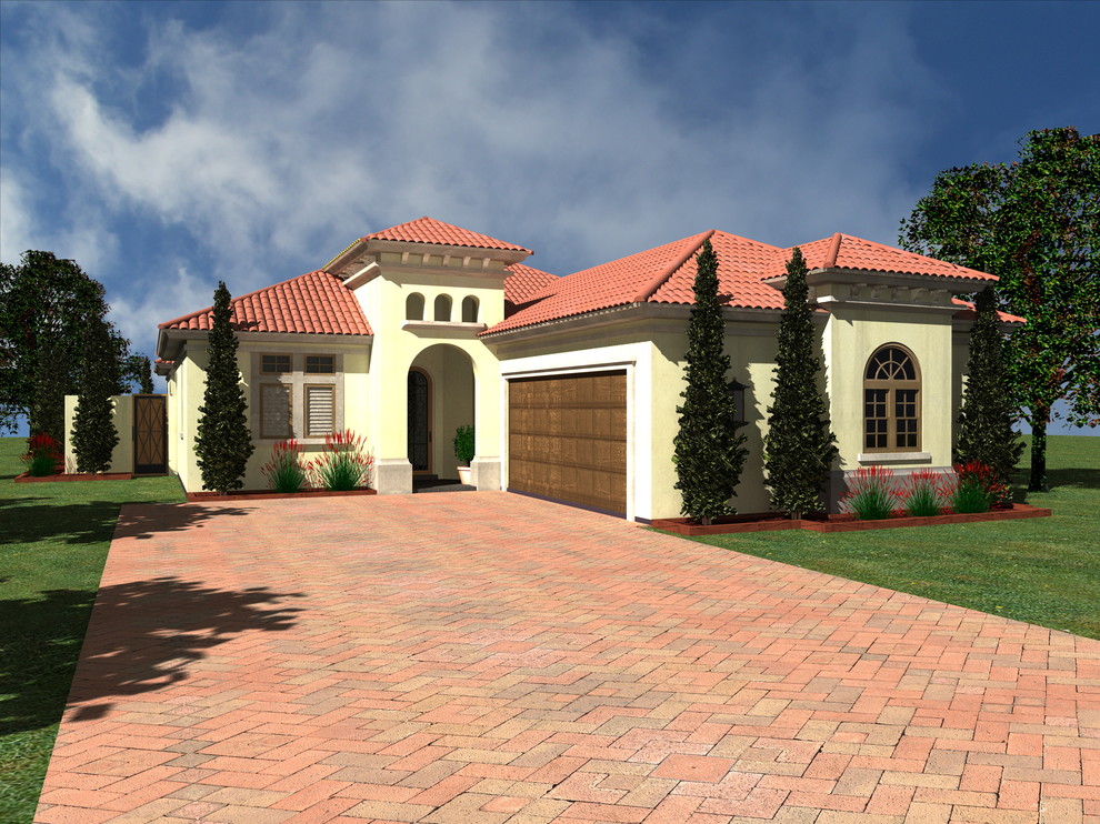 Sater Design Collection's 6553 "Gavello" Home Plan - Mediterranean ...