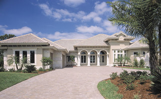 Sater Design Collection's 8034 "Winthrop" Home Plan - Mediterranean ...