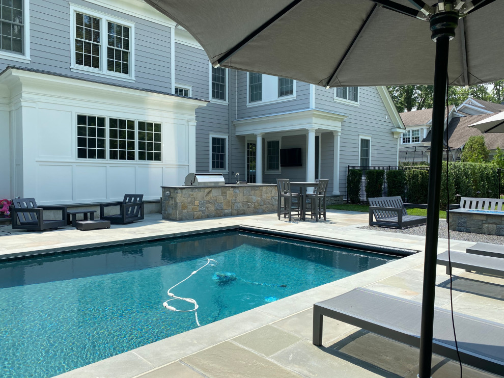 Scarsdale Pool Surround - Contemporary - Exterior - New York - by LDAW ...