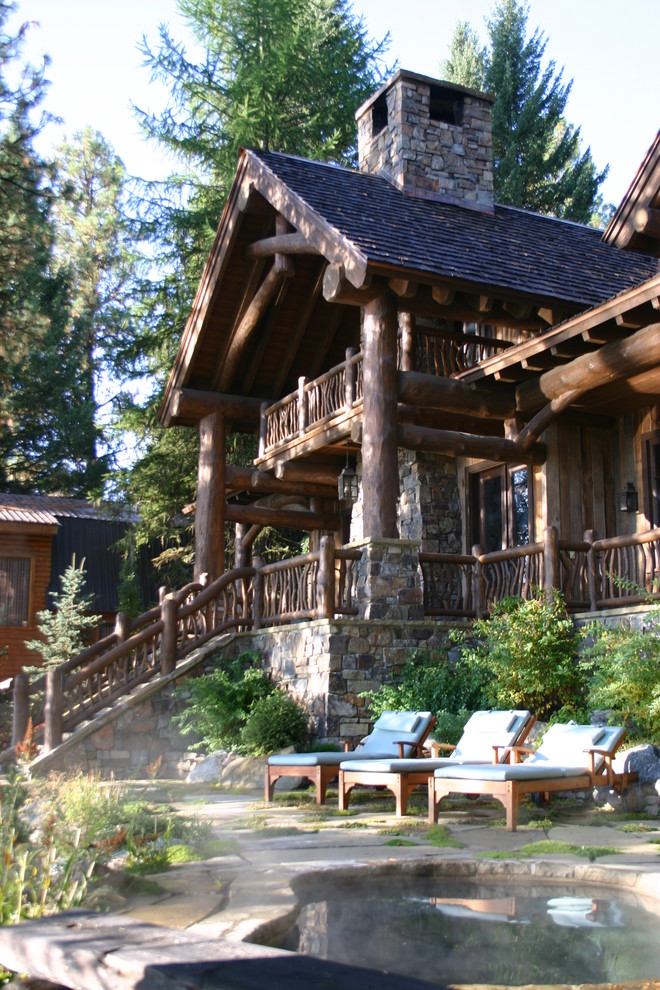 Scissor Log Cabin - Craftsman - Exterior - Boise - by McCall Design ...