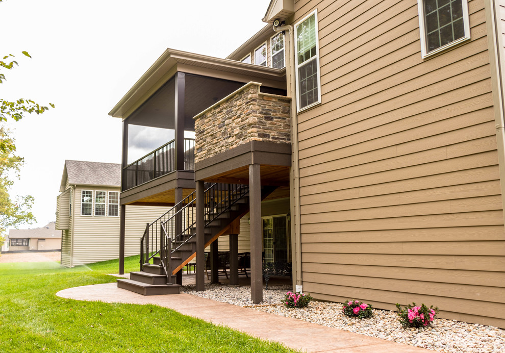 Screen Room Addition with Retractable Screens, Outdoor Kitchen, and ...