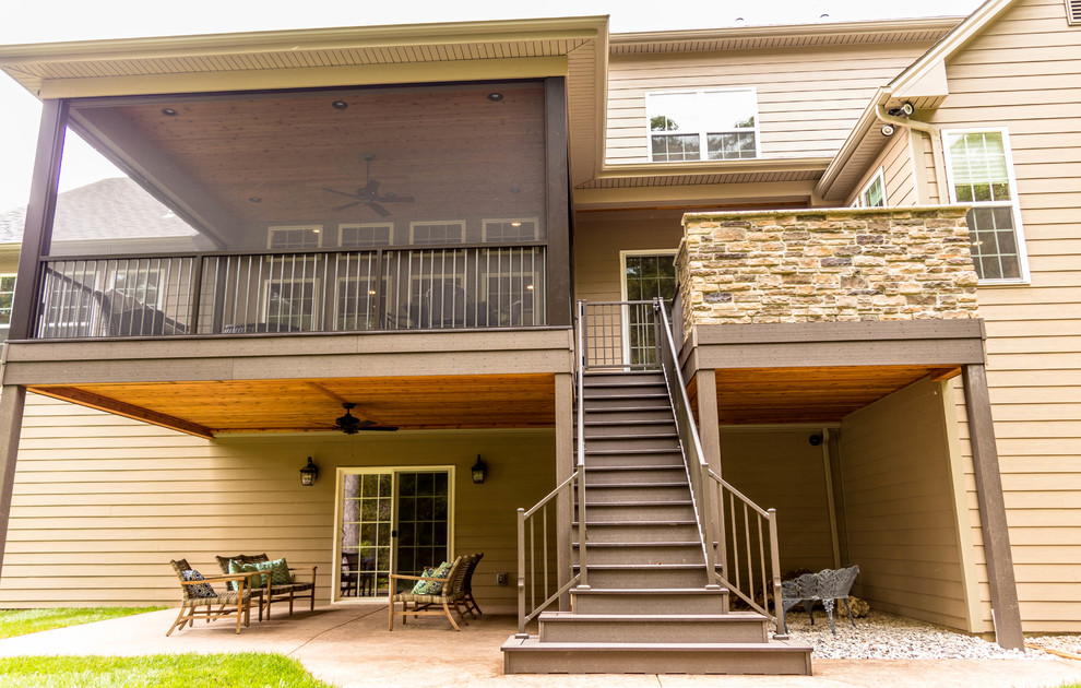 Screen Room Addition with Retractable Screens, Outdoor Kitchen, and ...