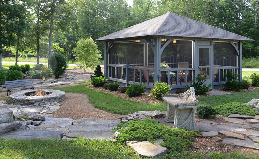 Screened In Heavy Timber Pavilion in East Tenessee - Exterior ...