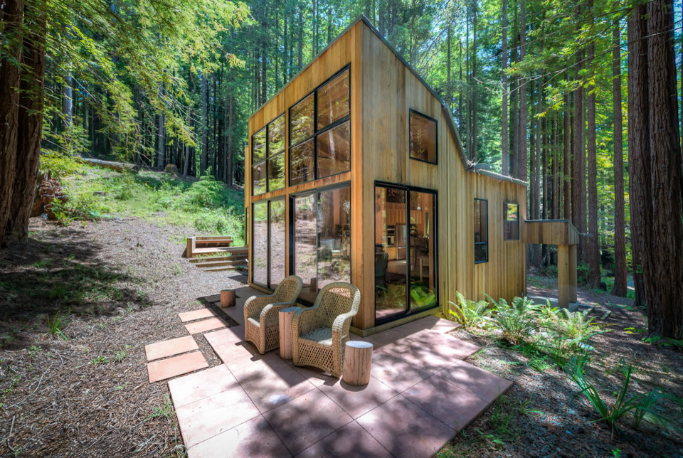 Sea Ranch Home Set Amidst the Majestic Redwood Trees - Façade - San ...