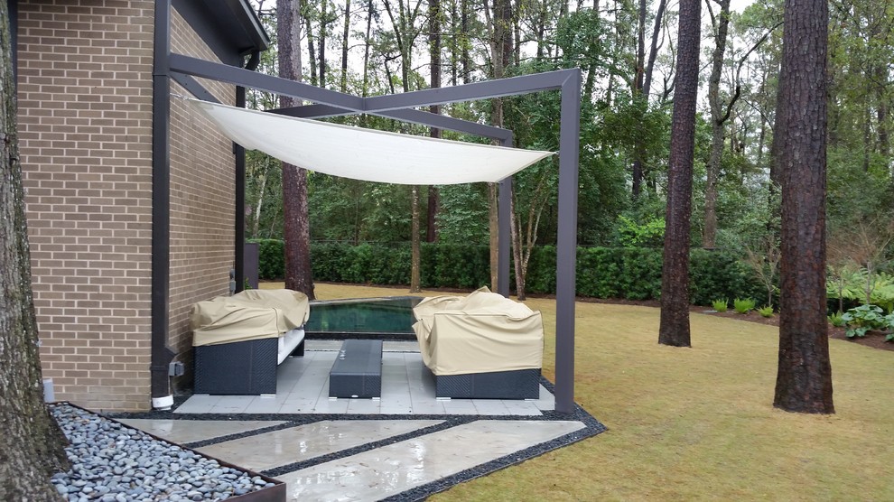 Self-Shade Metal Structure - Modern - Exterior - Houston - by Fence It ...