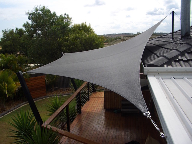 Shade Sail Over Deck - Contemporary - Exterior - Brisbane - by Miami ...