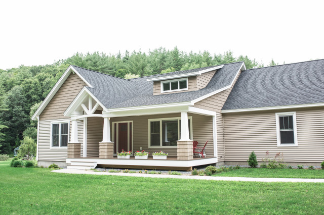 Shed Dormer with triple window - Arts & Crafts - House Exterior ...