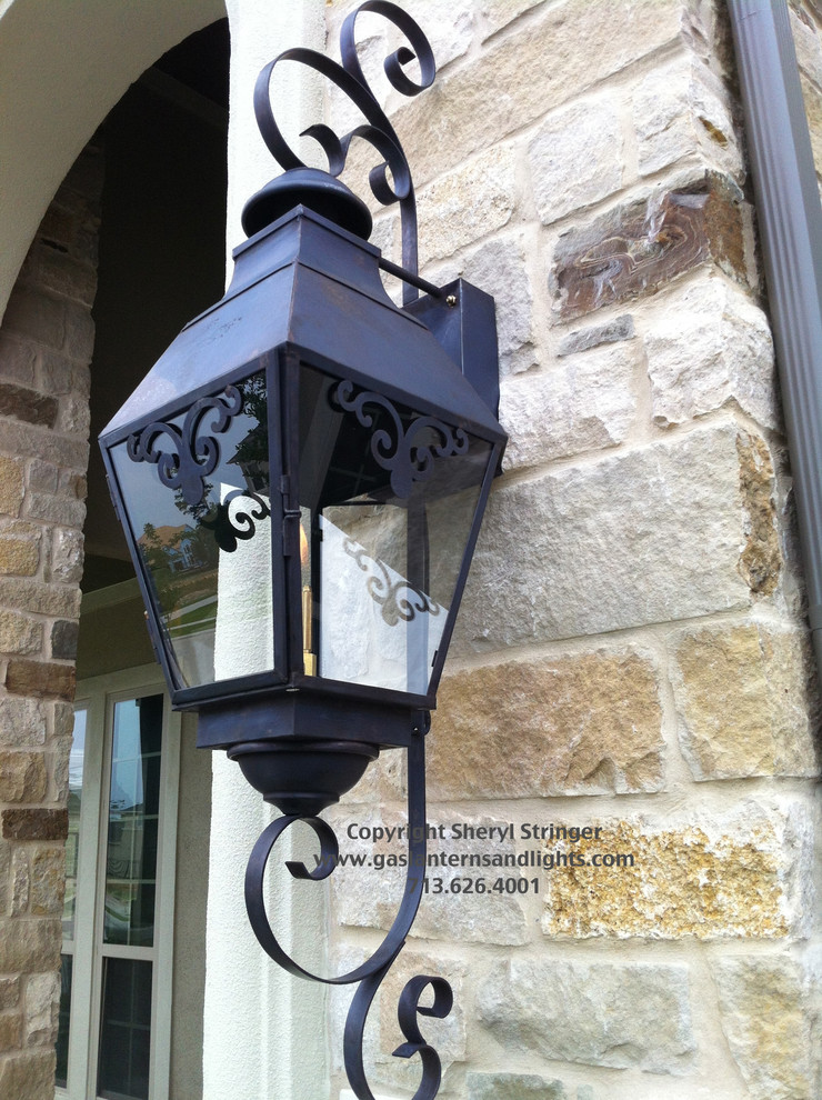 Sheryl's French Chateau Lantern with Dark Patina Finish - Traditional ...