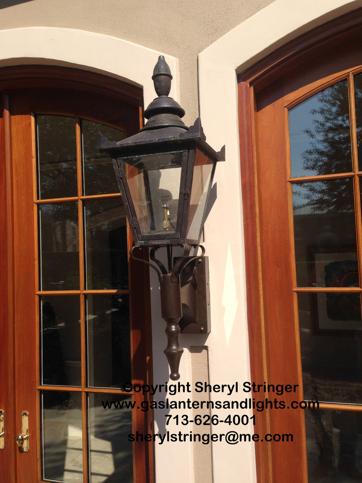 Sheryl's Lancaster Gas Lantern on Steel Bracket - Traditional ...