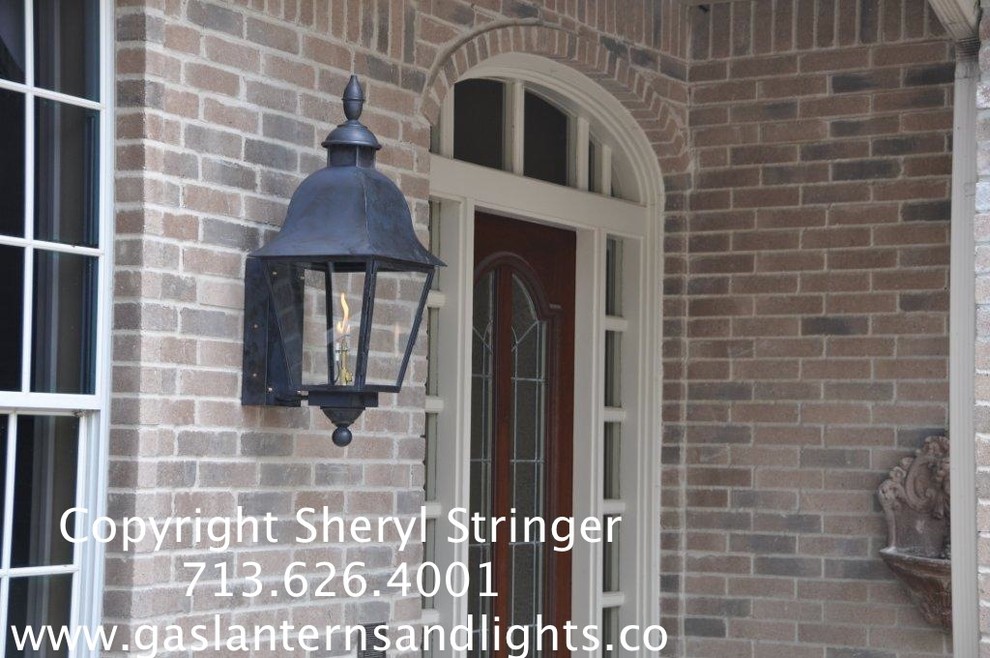 Sheryl's Tuscan Gas Lantern with Dark Patina Finish - Traditional ...