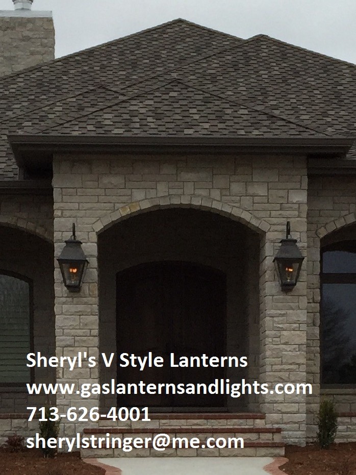 Sheryl's V Style Gas Lanterns with Copper Curls - Traditional ...