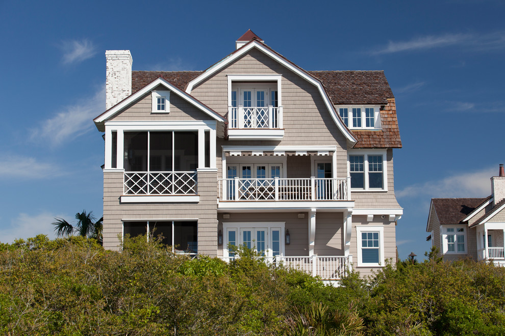 Shingle Style Beach House - Beach Style - Exterior - Atlanta - by T.S ...