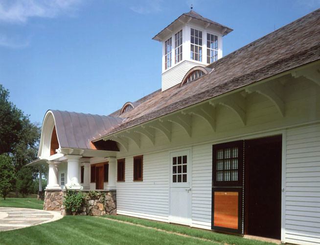 Shingle Style Horse Barn - Exterior - New York - by Trumbull Architects ...