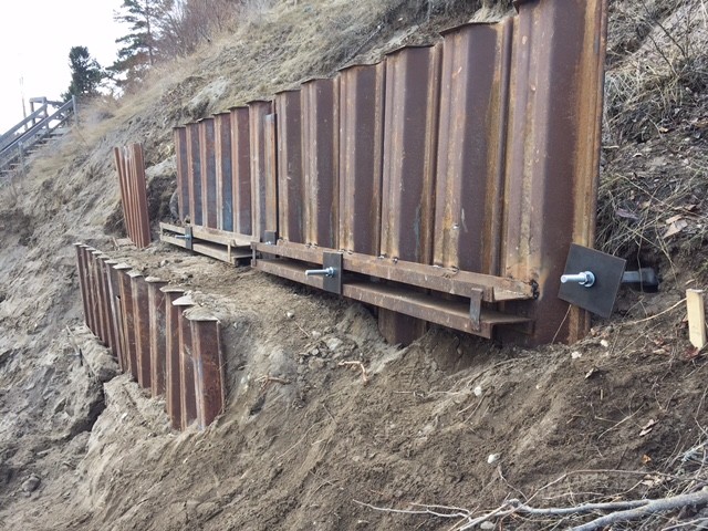 Shoring Retaining Wall / Helical Screw Piles - House Exterior ...