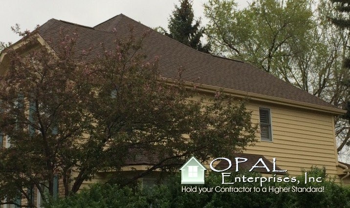 Side View of GAF Timberline Barkwood HD Shingle Roof in Naperville ...