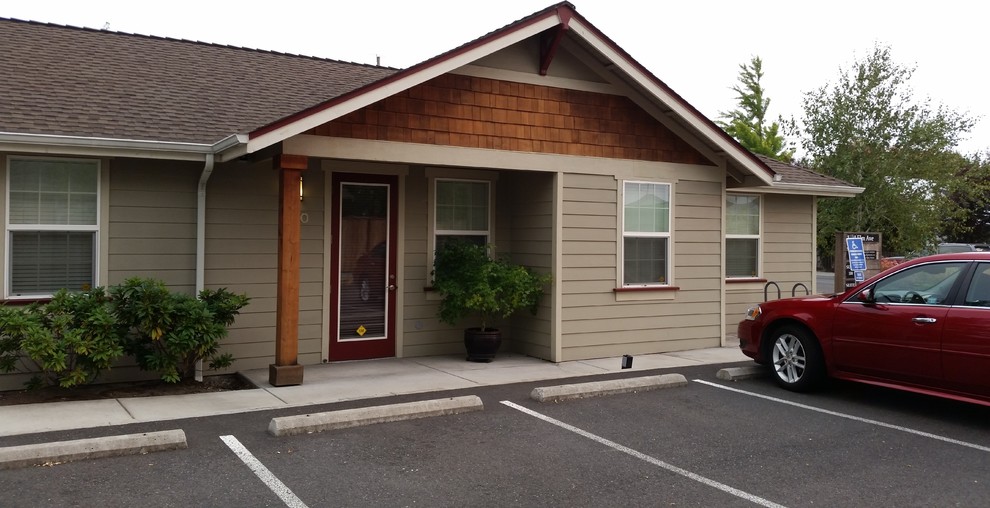 small professional office built to fit in an established residential ...