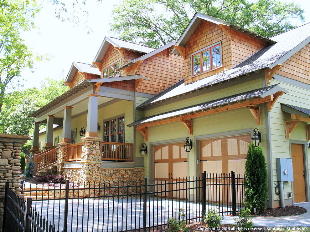 Southeast Corner at Motor Court & Side Entry Porch - Craftsman ...