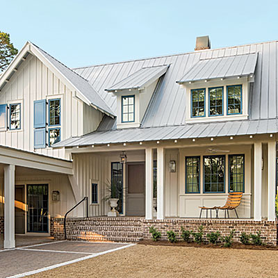 White Exterior Southern Homes