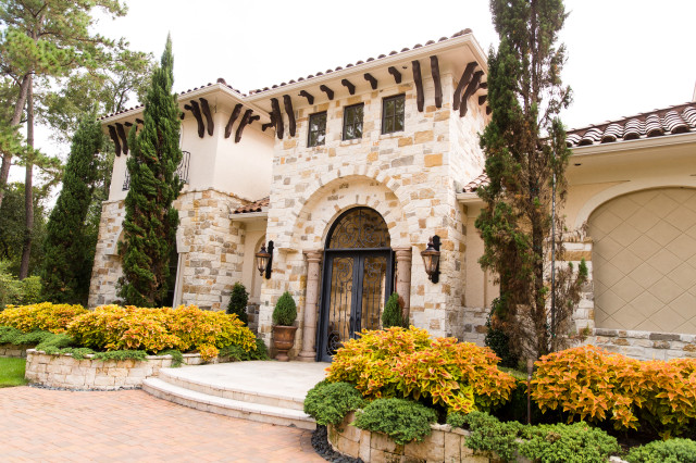 Spanish Style Home Entryway - Mediterranean - Exterior - Houston - by ...